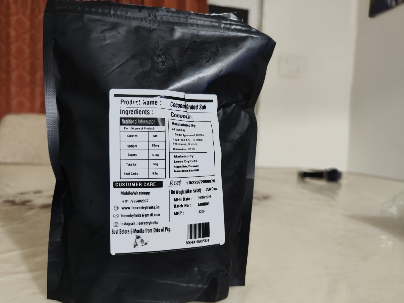 Leeve Dry Fruits Brand Fresh Grated Dried Coconut 500 gms Pack | Dry ...