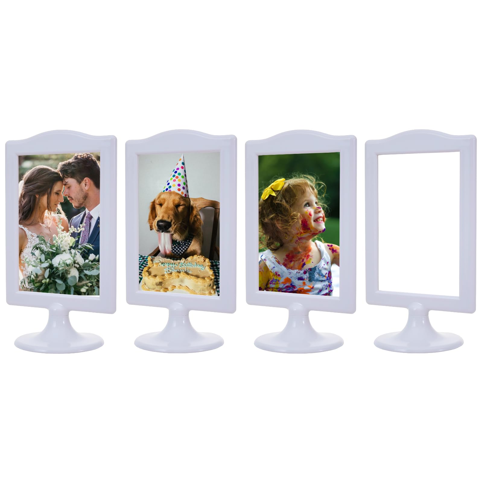 Buy Double Sided Standing Picture Frames 4x6 Inch Pedestal Photo Frame ...