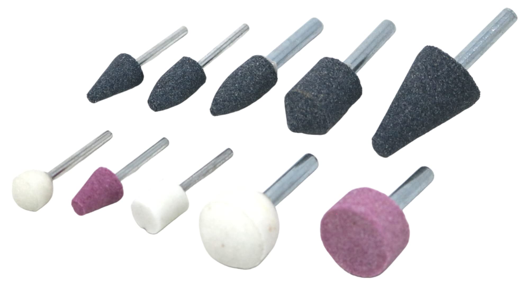 fiXte 10 Piece Mounted Stone Set Mini Grinding and Sharpening Stones 1/ ...
