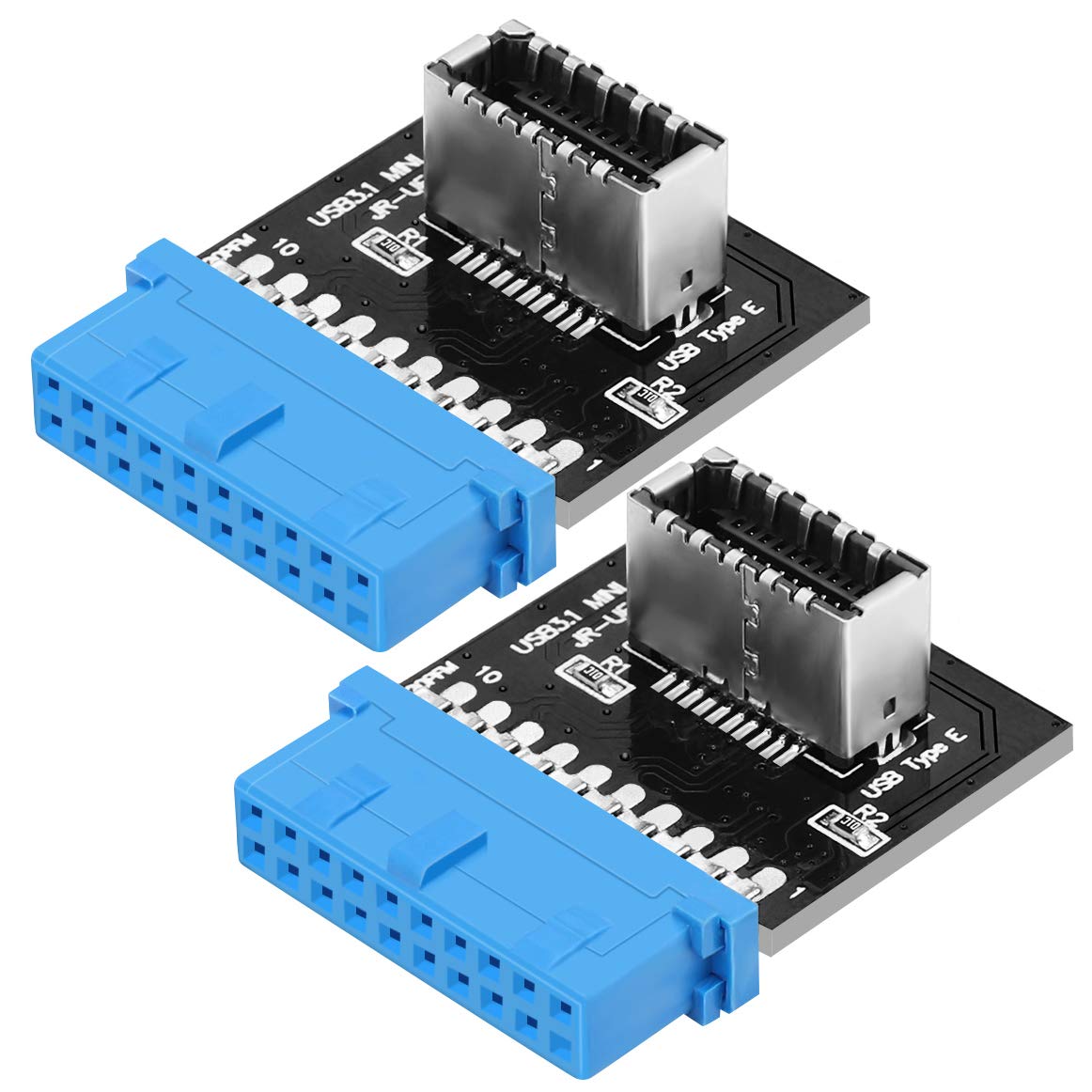 Buy 2-Pack USB 3.0 (3.1 Gen 2) Internal (19-Pin) Motherboard Header to ...