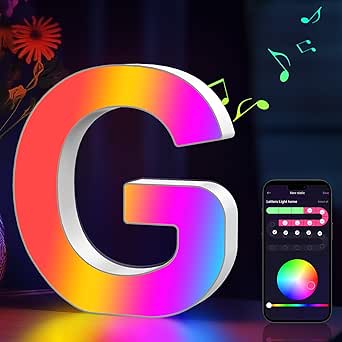 MeRGBW-Home Light Up Letters RGB Color Changing, LED Letters Lights USB ...