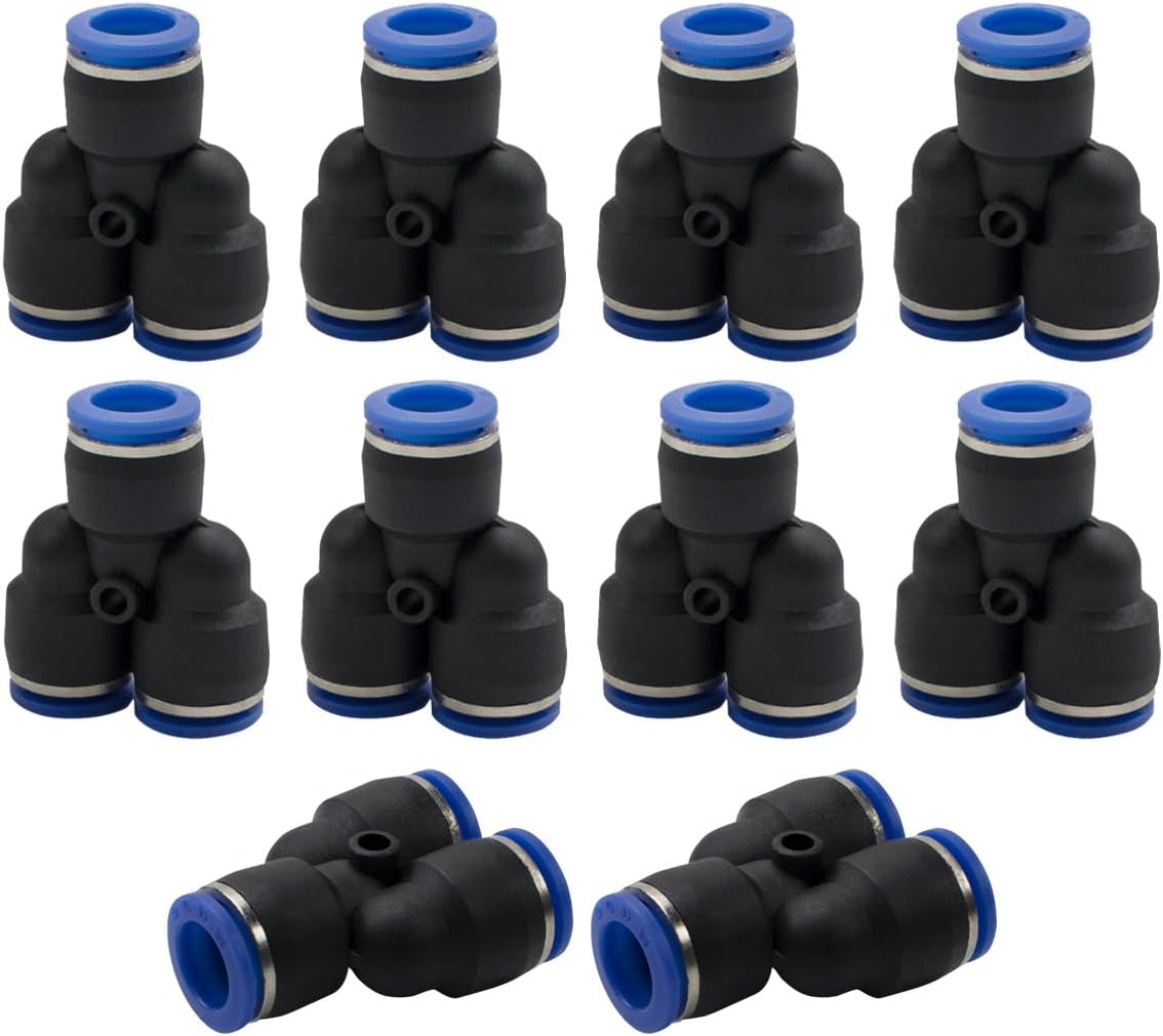 Amazon.com: Bwintech 10 Pcs 6mm 3 Way Y Splitter Push in Connect ...