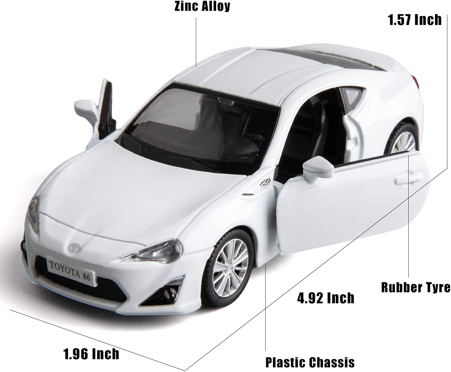RMZ City 1:36 Compatible for Diecasting Alloy Car Model Toyota 86 Toy ...