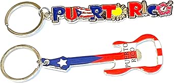 Amazon.com: Puerto Rico Souvenir Keychain Set of 2 : Clothing, Shoes ...