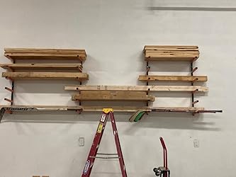 Amazon.com: Six-Level 600 lb Capacity Lumber Storage Rack Wall-Mounted ...