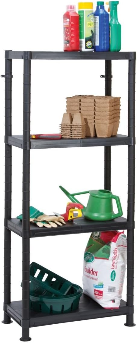 4 Tier Plastic Shelving Unit : Amazon.co.uk: Home & Kitchen