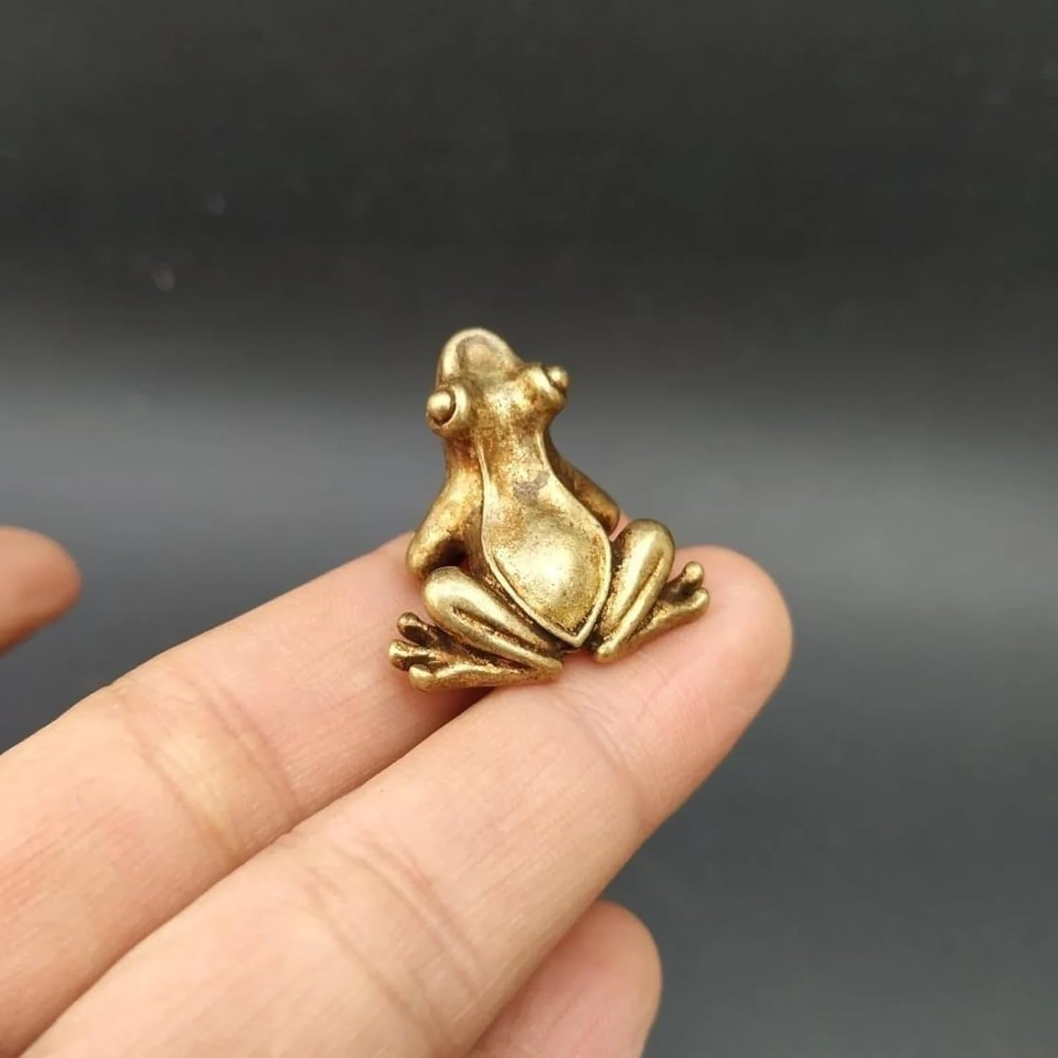 Amazon.com: Aorvoras Miniature Frog Figurine, Brass Frog Figurines ...