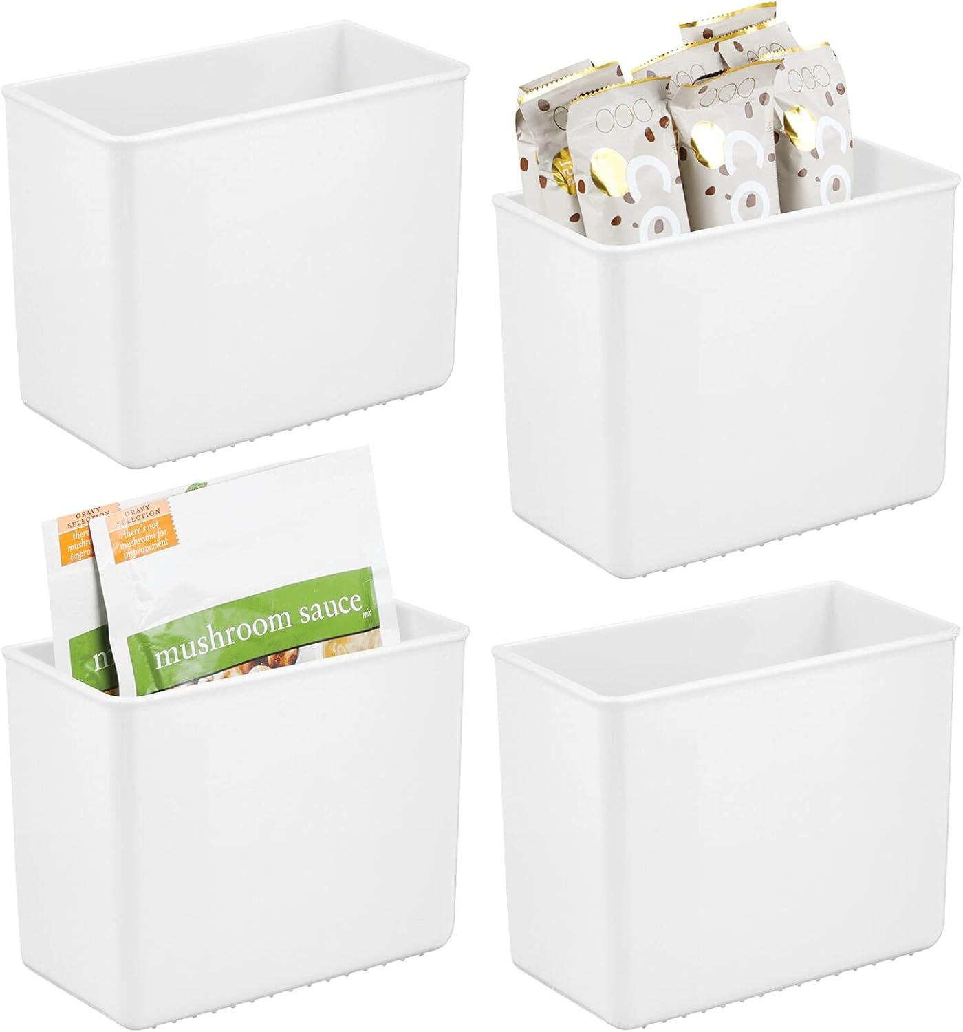 Amazon.com: mDesign Plastic Adhesive Mount Storage Organizer Container ...