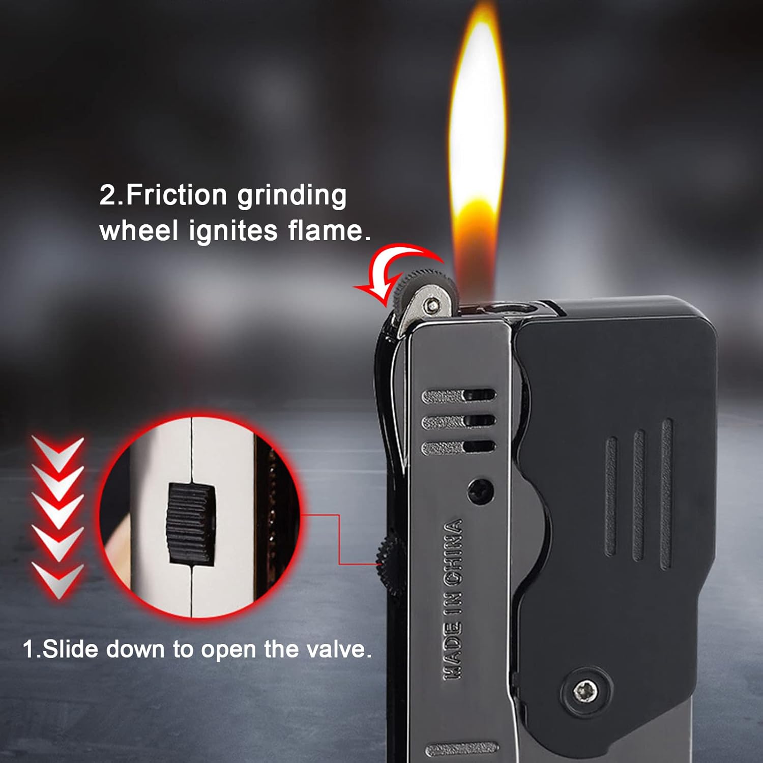 Buy Torch Lighter, Switchable Jet Flame Lighter Butane Refillable with ...