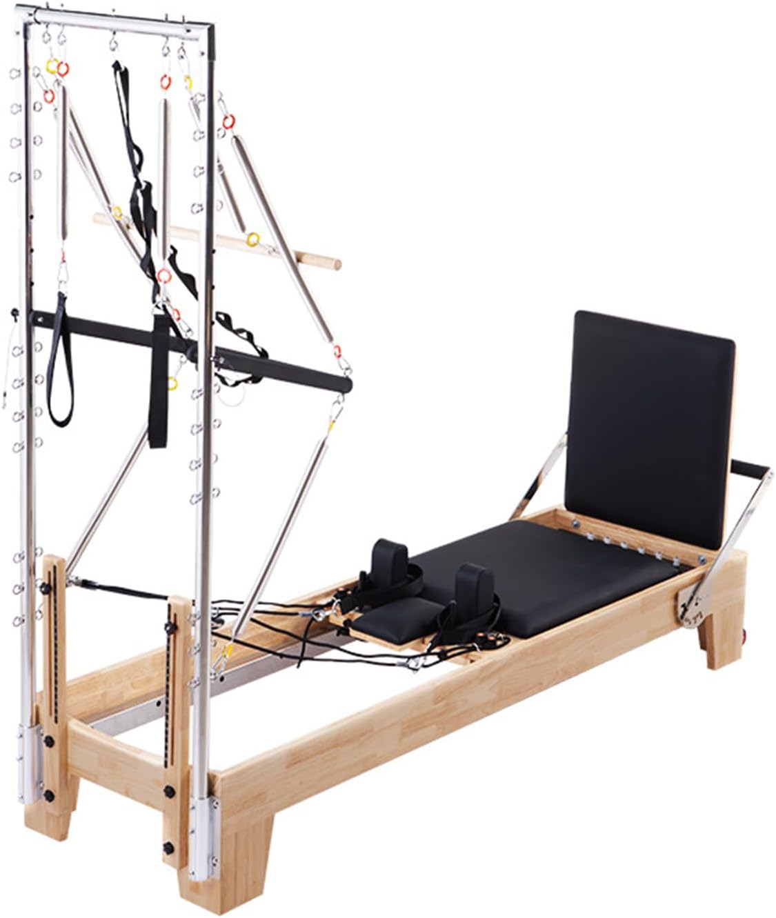 SwAcch Wooden Pilates Reformer with Tower for Home Studio Machine ...