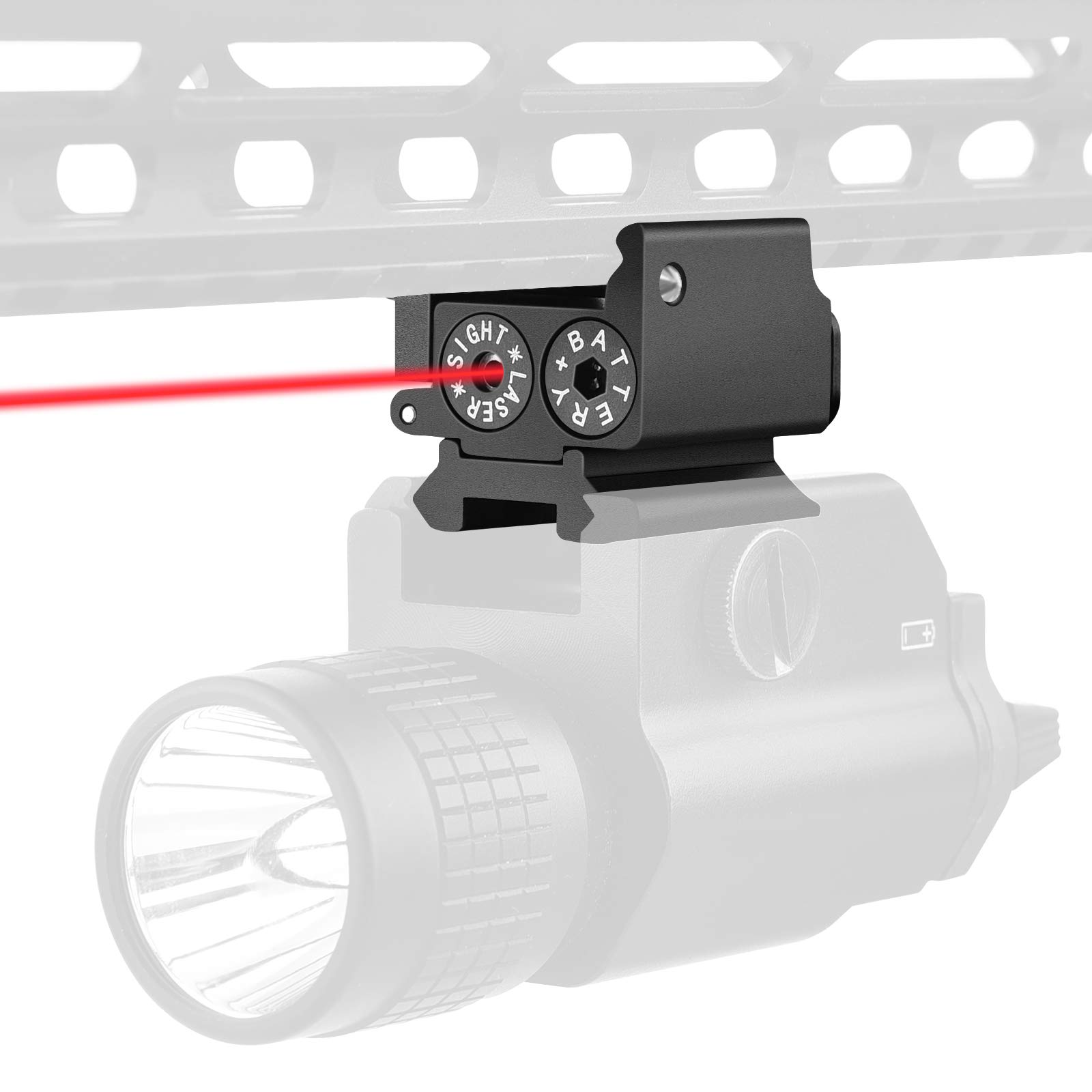 EZshoot Mini Red Laser Red Dot Gun Sight with Rail Mount for Pistol ...