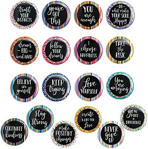 18 Pack Colorful Inspirational Magnets for School, Work, Refrigerator ...