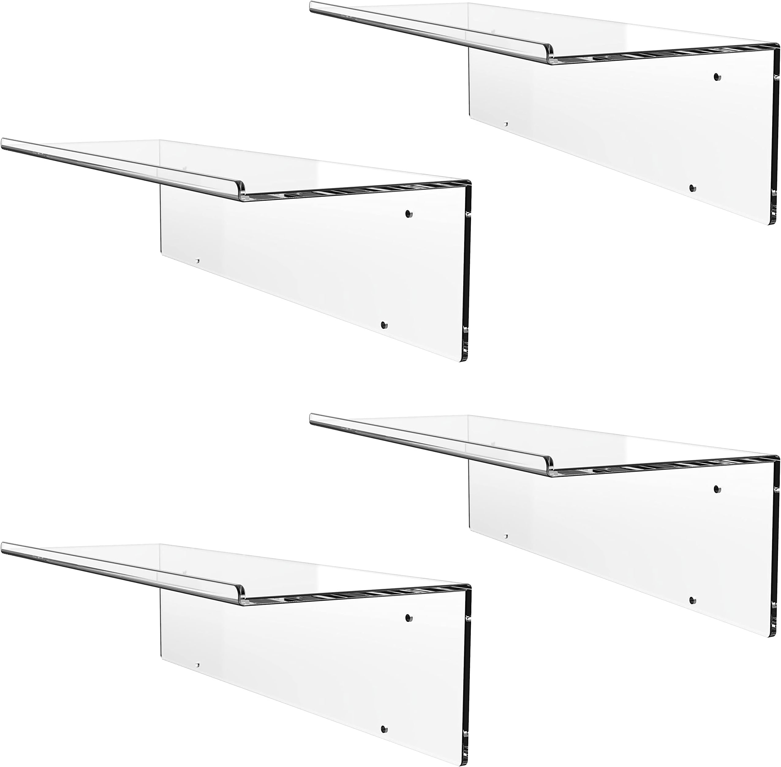 Amazon.com: MyGift 17-Inch Clear Acrylic Floating Shelves - Wall ...