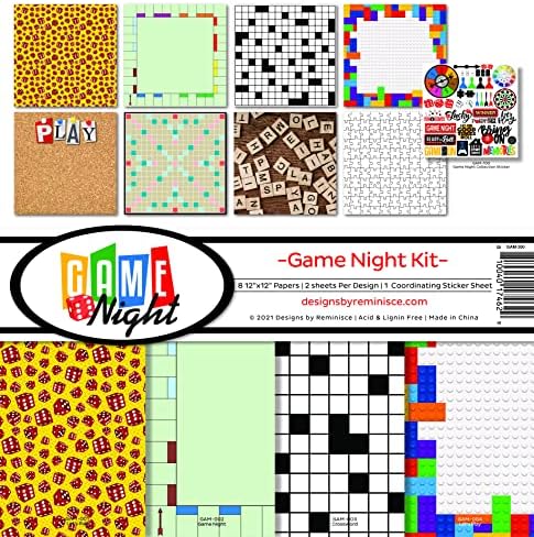 Amazon.com: Reminisce Game Night Scrapbook Collection Kit