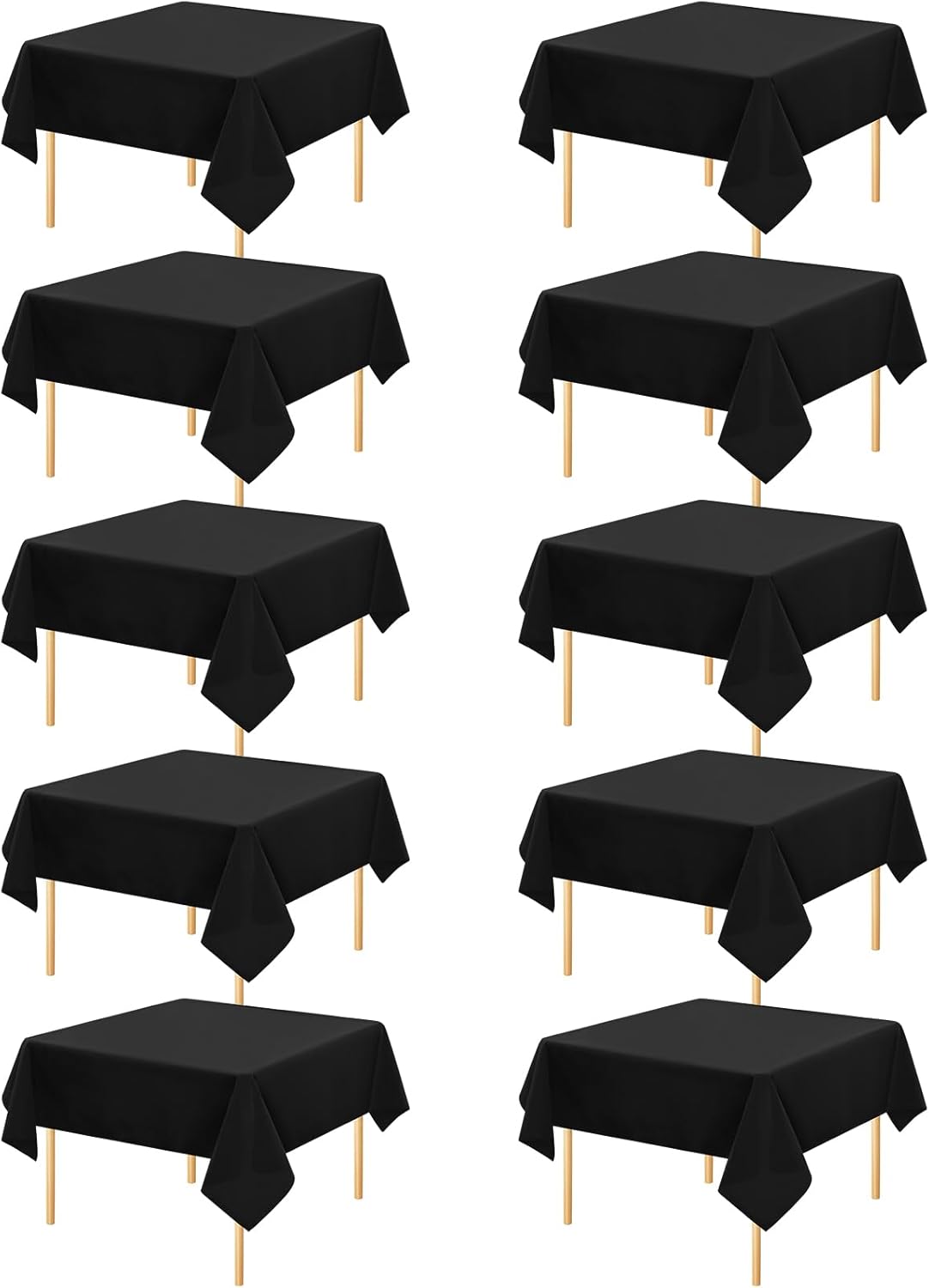 Amazon.com: fani 10 Pack Square Tablecloth 52 x 52 Inch, Black ...