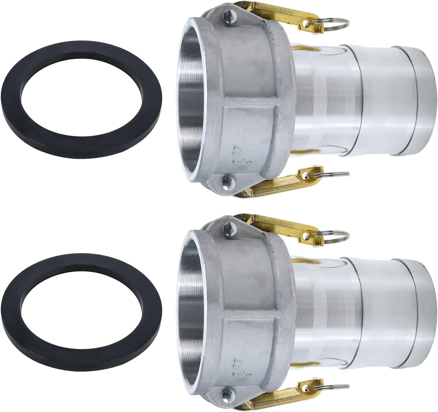Patioer Aluminum Camlock 2 Pack, Type C Cam and Groove Hose Fitting 3 ...