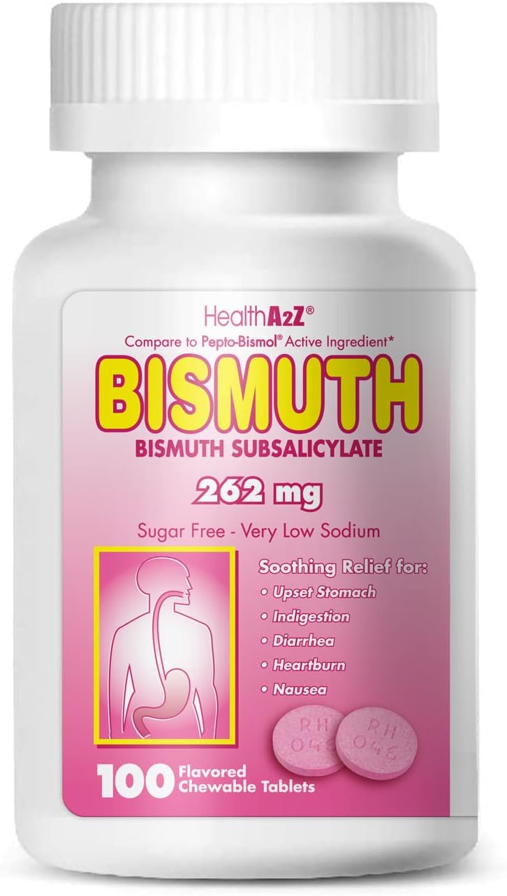 Amazon.com: HealthA2Z® Bismuth | Bismuth Subsalicylate 262mg | Multi ...