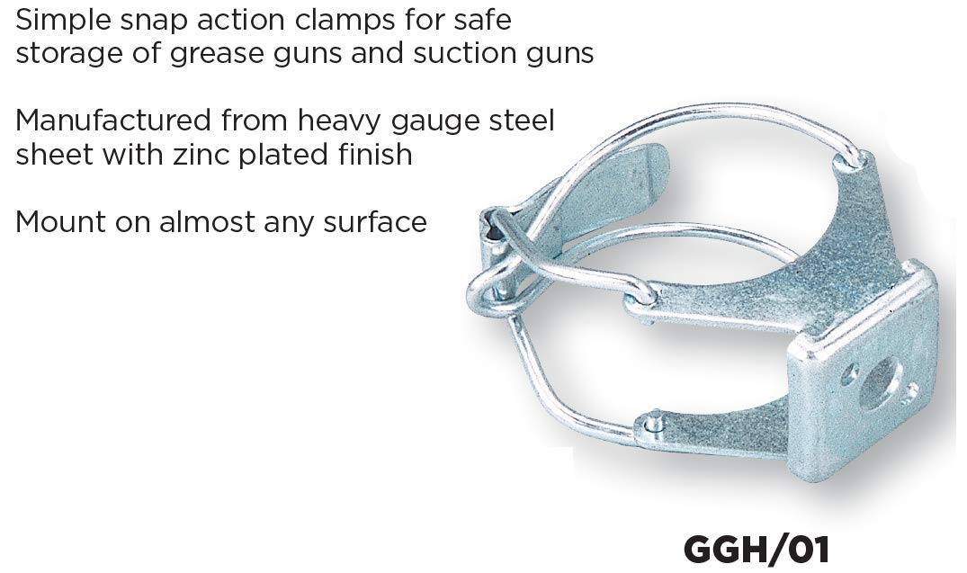 Snapklik.com : PROLUBE Standard Duty Grease Gun Holder Snap Action ...