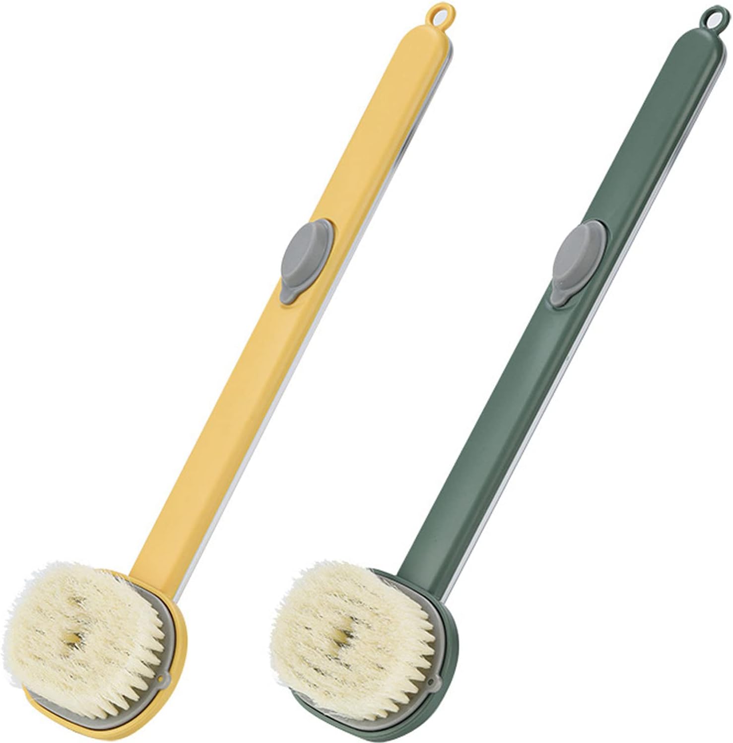 Amazon.com : 2 Pack Long Handle Bath Brush with Soap Dispenser,Back ...