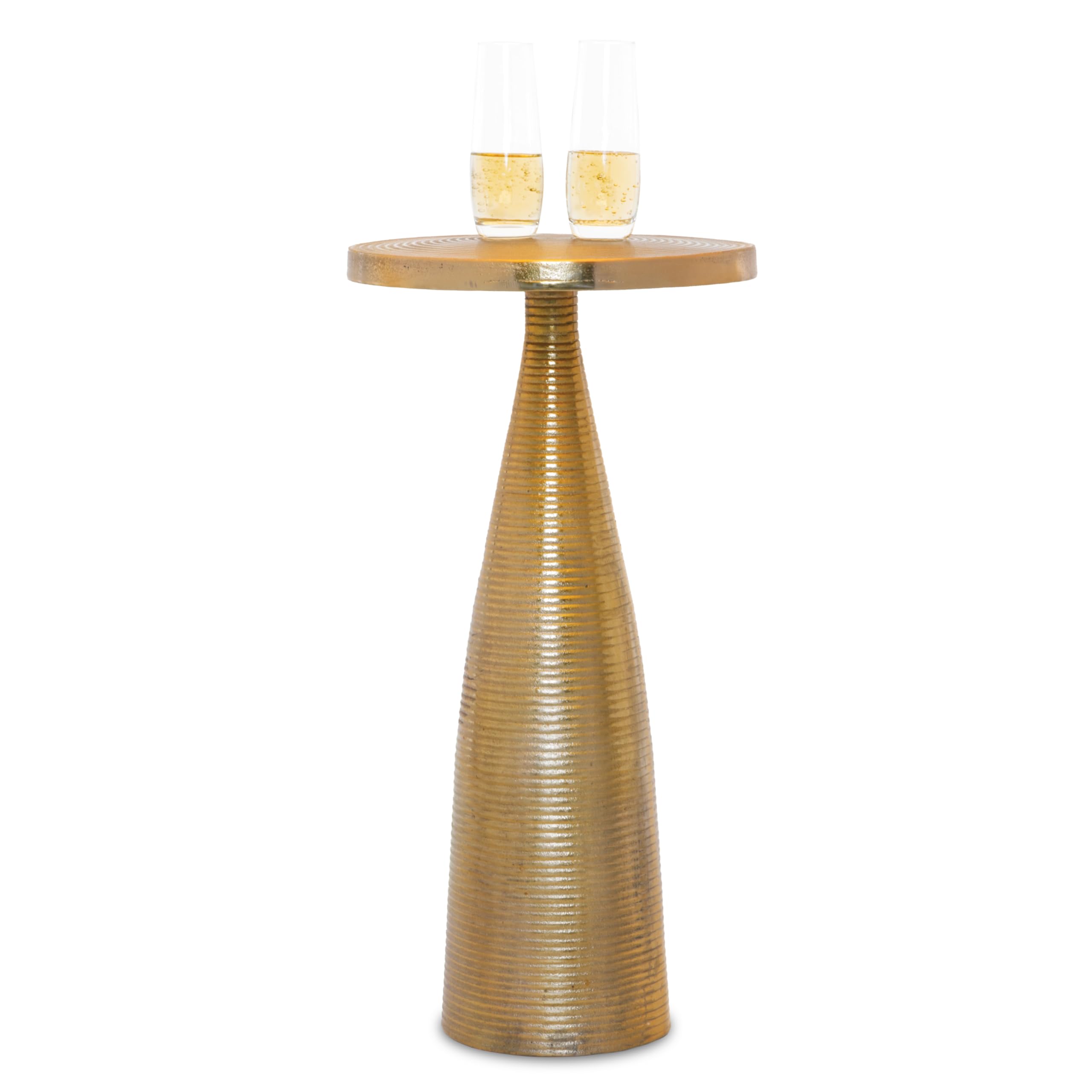 Amazon.com: Small Round Gold Side Table by Objet D’Art, Accent, End ...