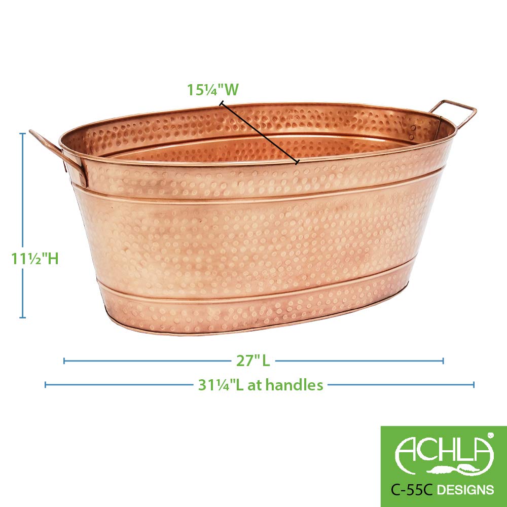 Snapklik.com : Designs C-55C Hammered Copper Oval Tub