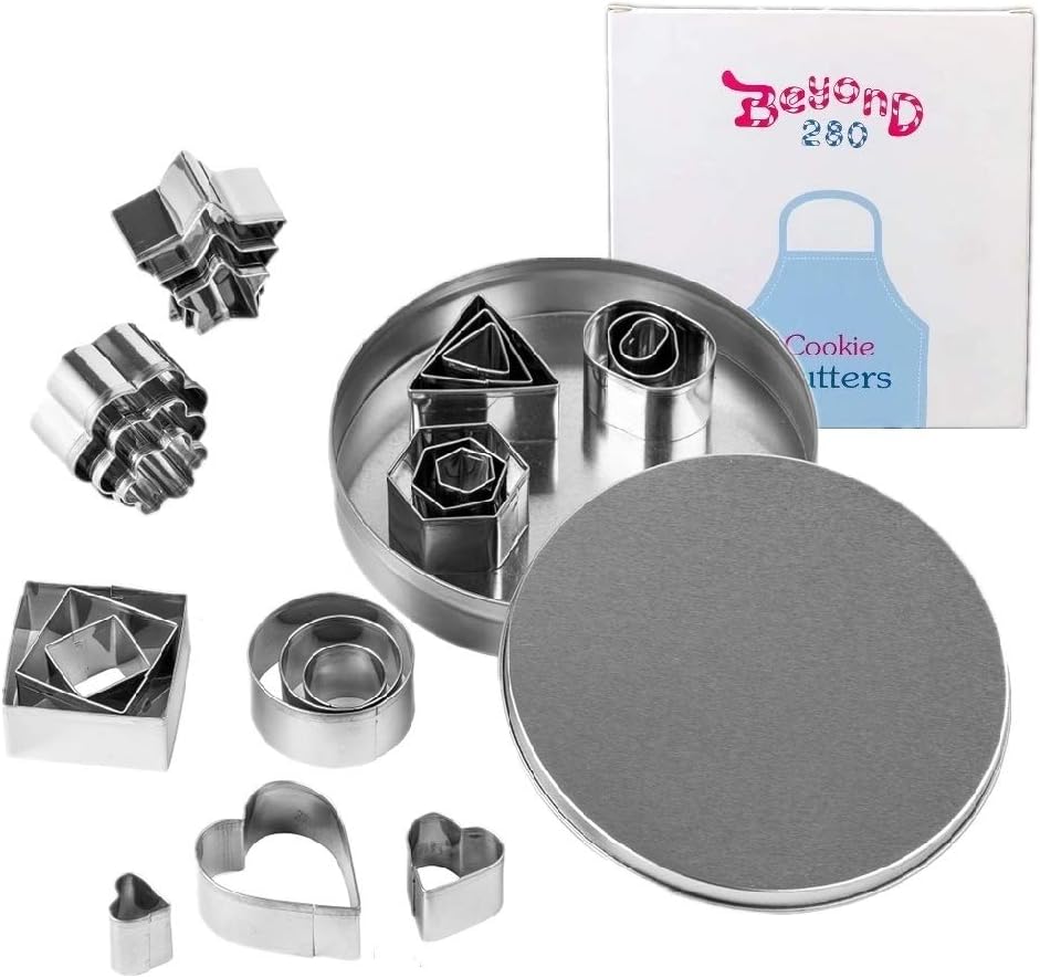 Amazon.com: Mini Cookie Cutter Shapes Set - 30 Tiny Stainless Steel ...