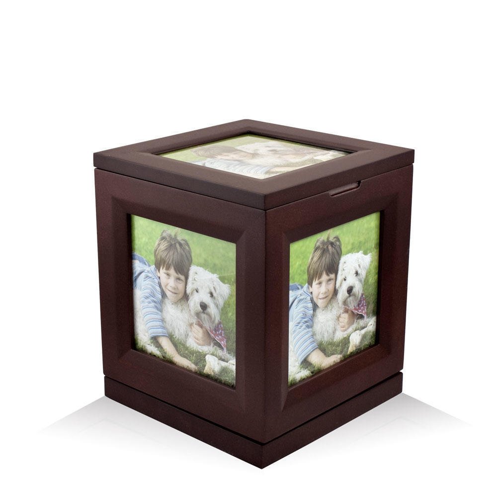 Amazon.com: Perfect Memorials Medium Photo Cube Rotating Cremation Urn ...