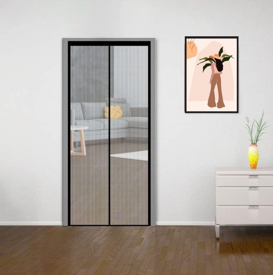 Netware™ Polyester Magnetic Screen Door Mosquito Net for Door ...