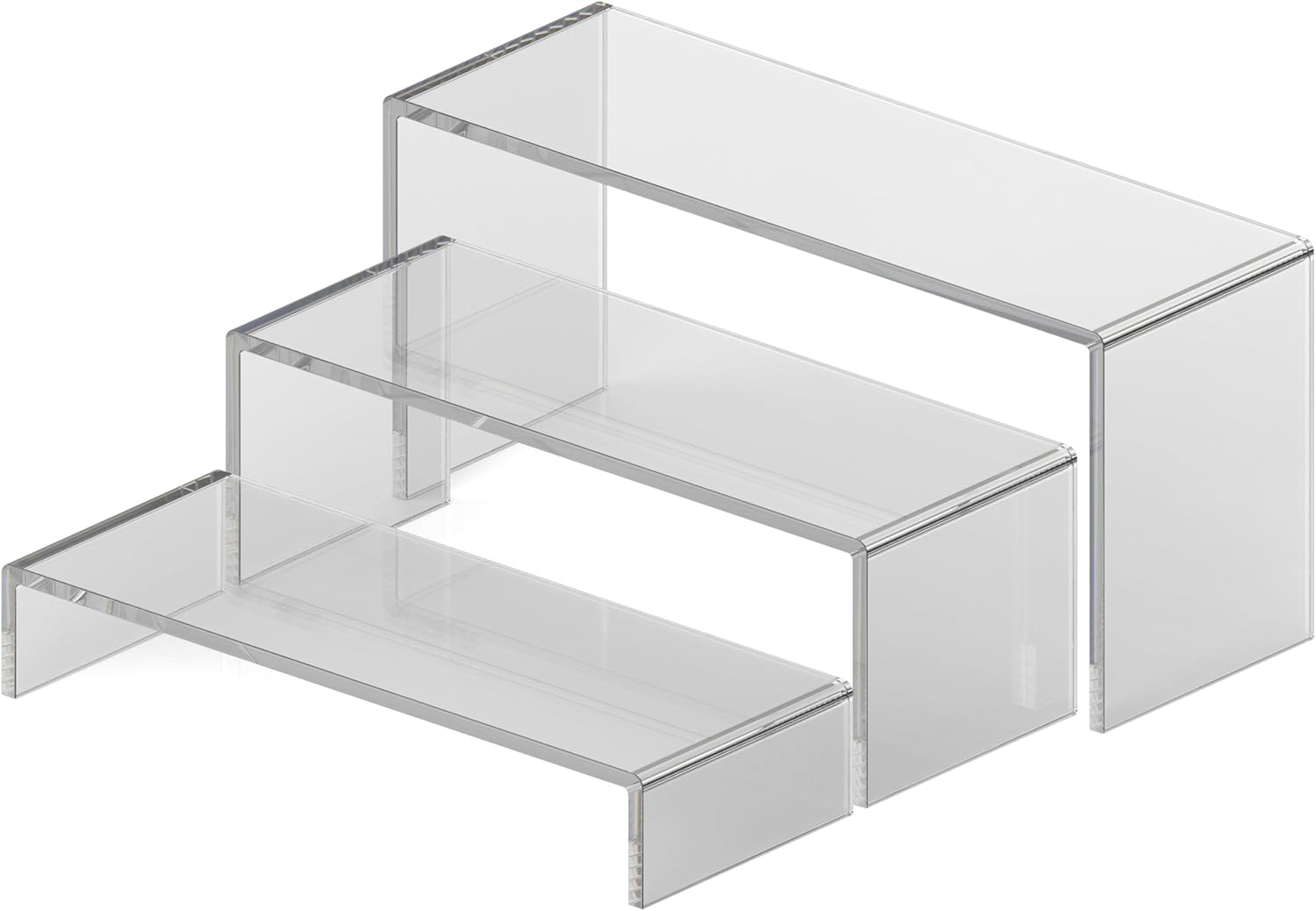 Amazon.com: CLEAR-AD PLASTICS Acrylic Display Risers - Long Small ...