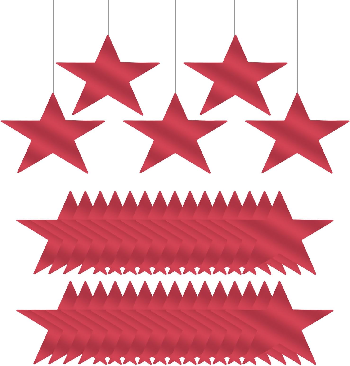 Amazon.com: Fun Express - 12" Assorted Cardboard Star Decor 12pc for ...