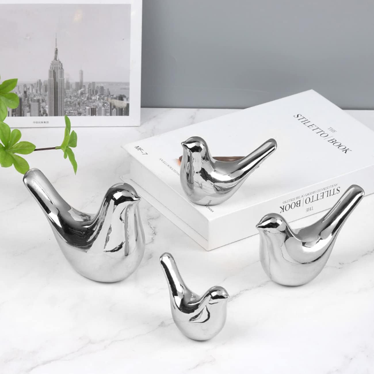 Buy TYZAG Blessing Birds Statue for Home Décor, Home Decor Items for ...