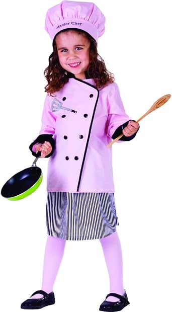 Amazon.com: Dress Up America Chef Costume for Kids - Girls Master Chef ...