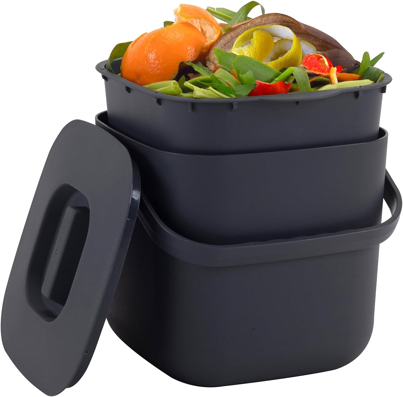 Amazon.com : Kitchen Compost Bin with Lid, Countertop Composter for ...