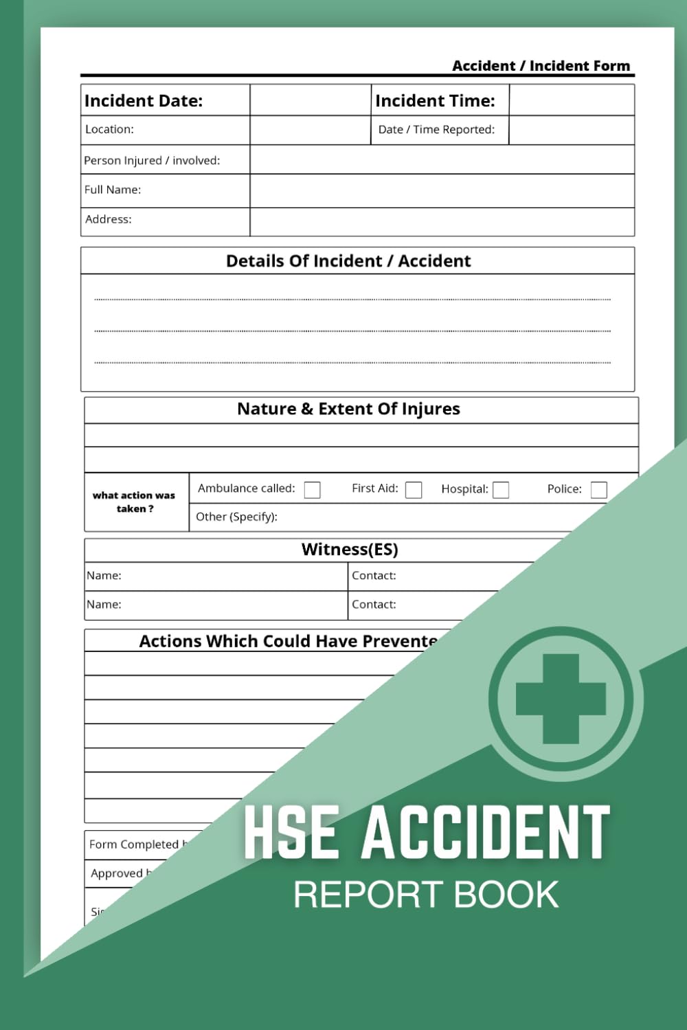 Buy Accident Book Hse Compliant: Incident Report Log Book, Security And ...