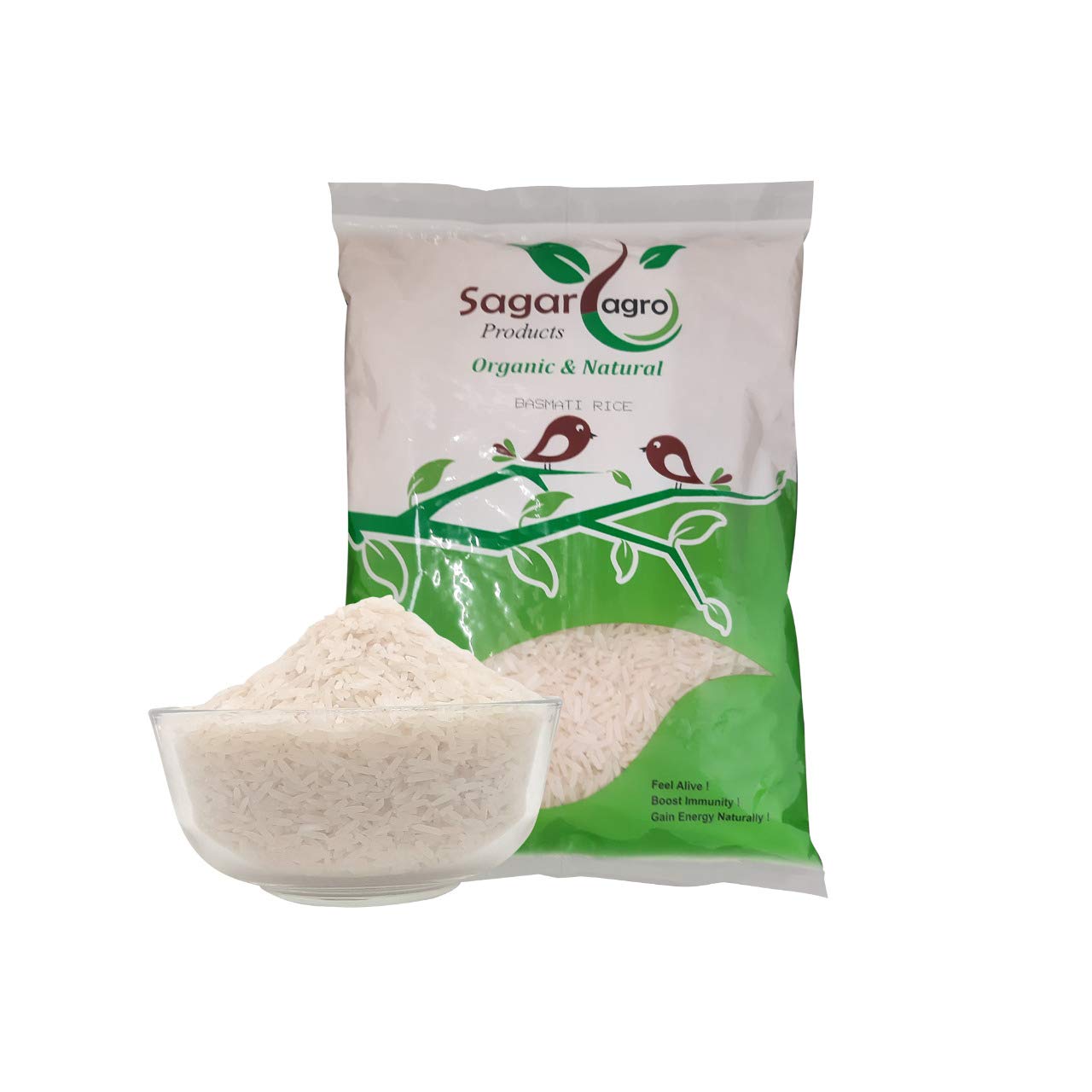 Sagar Agro Products Organic Basmati Rice / Unpolished Large Grain rice-500Gm : Amazon.in ...