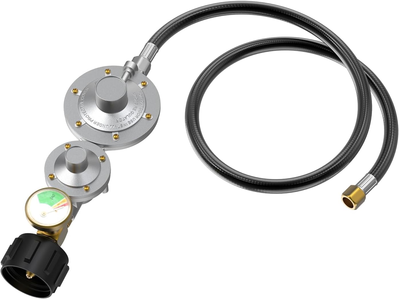 Amazon.com : BMMXBI 5 FT Two-Stage Propane Regulator Horizontal with ...