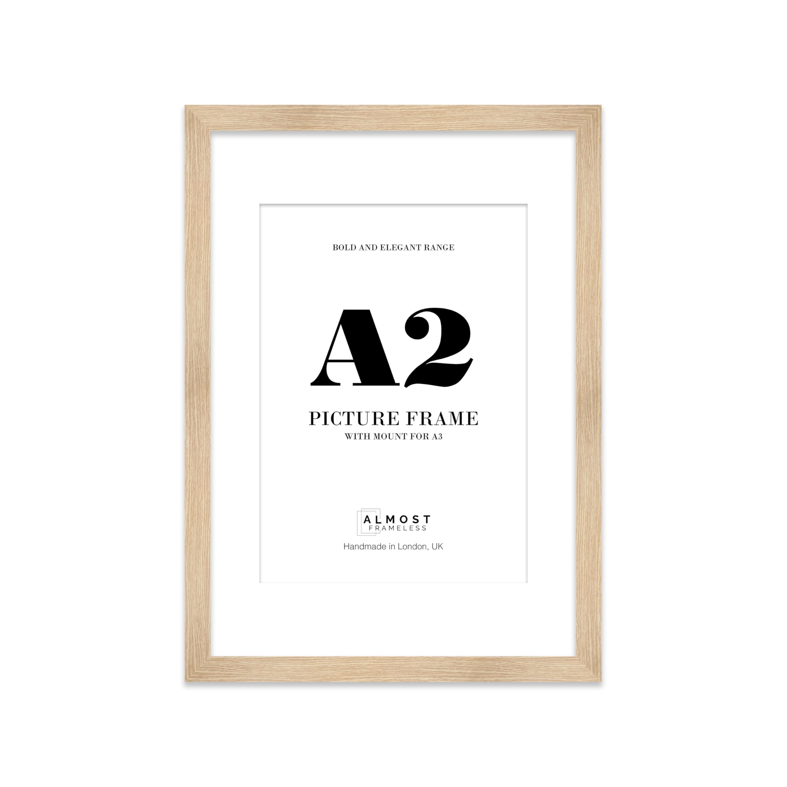 A2 Picture Frame With Mount For A3 or A2 Without Mount - Wide Molding ...
