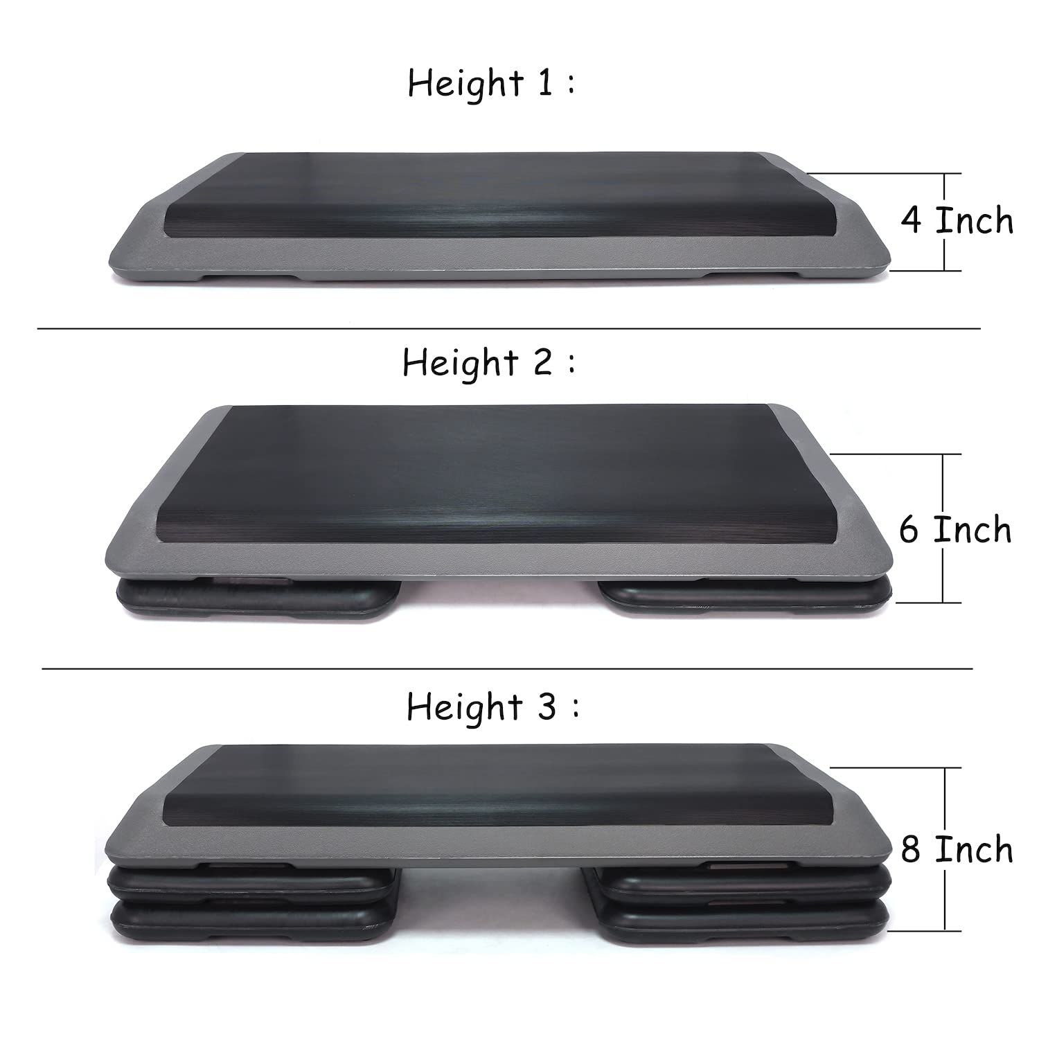 HTTMT- 43'' Adjustable Sports Exercise Aerobic Step Platforms Fitness ...