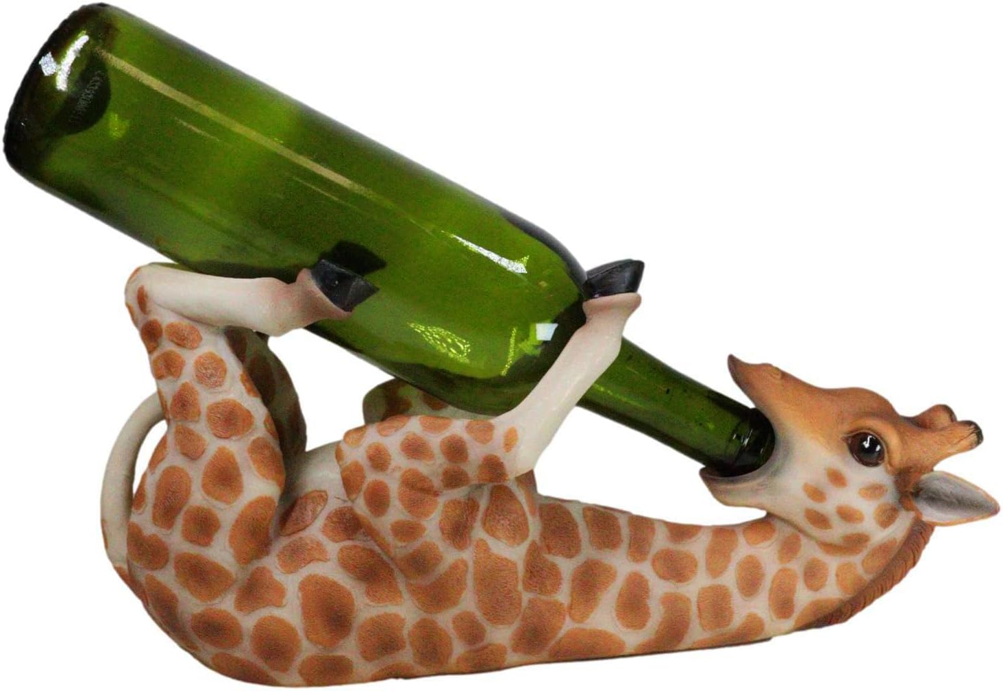Amazon.com: Drinking Giraffe Wine Bottle Holder Statue in African ...