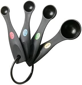 Amazon.com: OXO 4-Piece Plastic Measuring Spoons, Multisize, Black ...