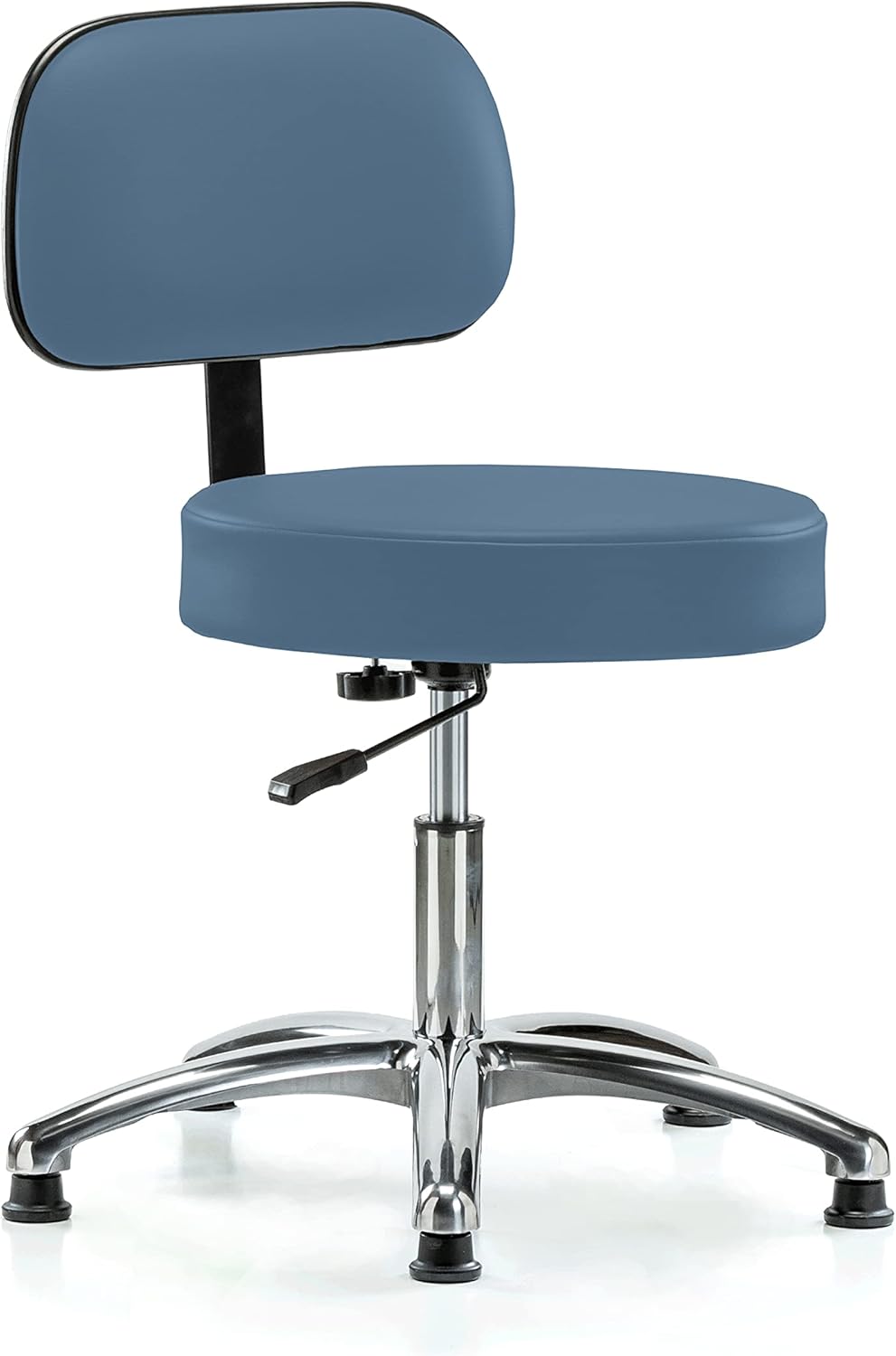 Amazon.com: Perch Chrome Walter Exam Stool with Backrest Support ...