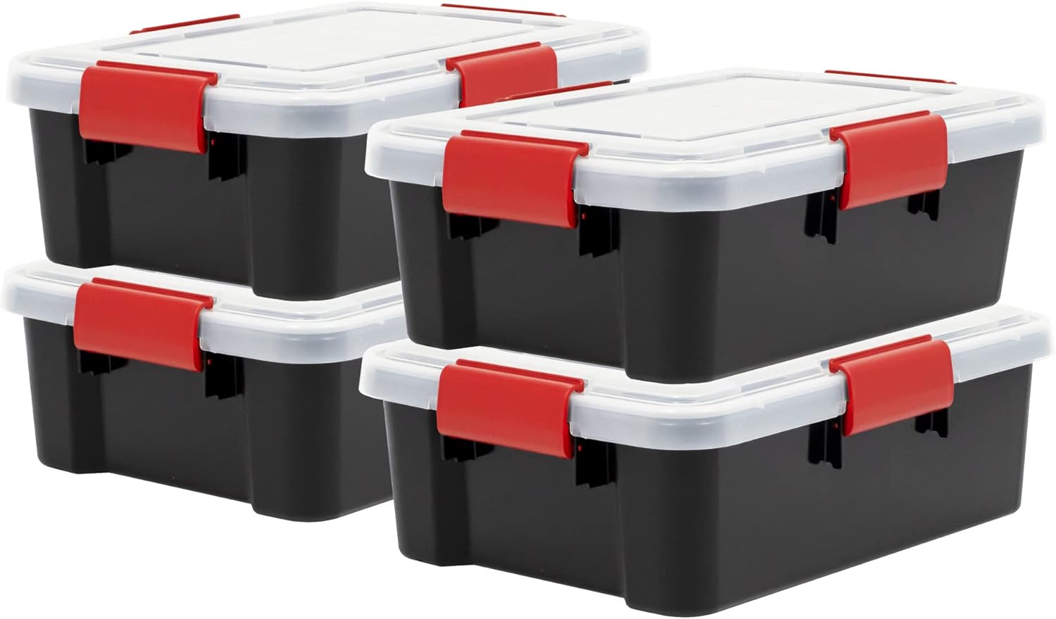 Iris Ohyama, Luftdichte Kunststoffbox mit Deckel und Verschlussklammern ...