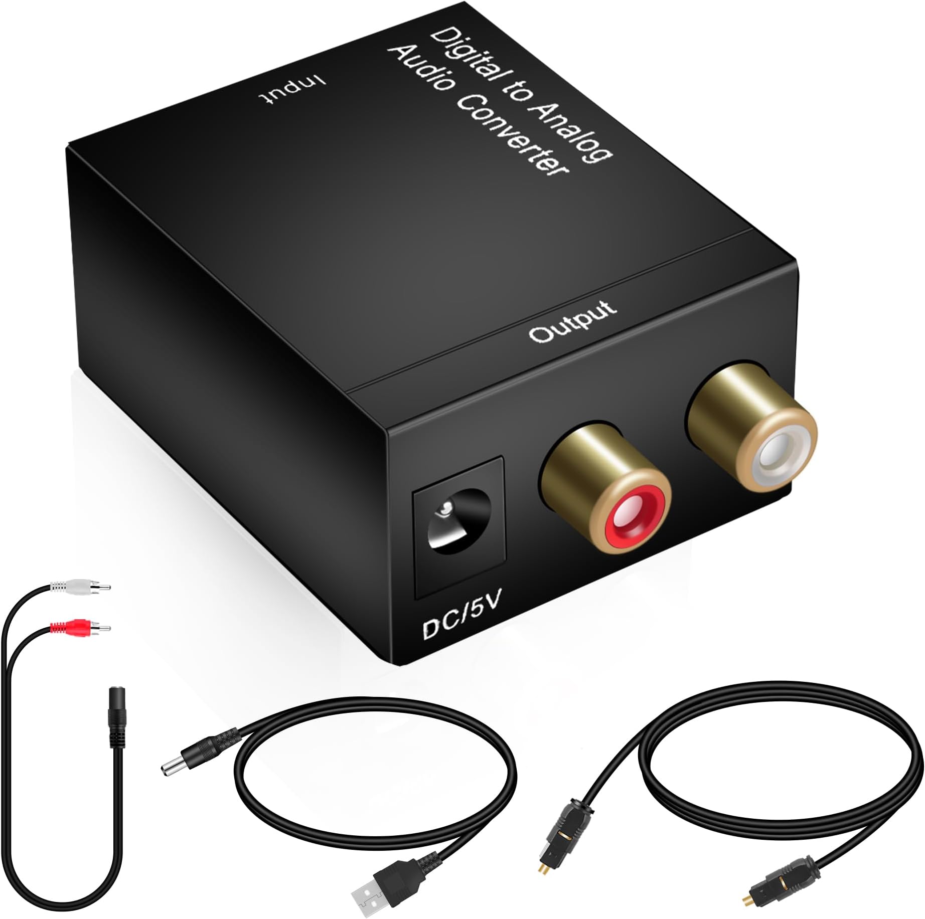 Amazon.com: Digital Optical Coax to Analog Stereo Audio L/R Converter ...