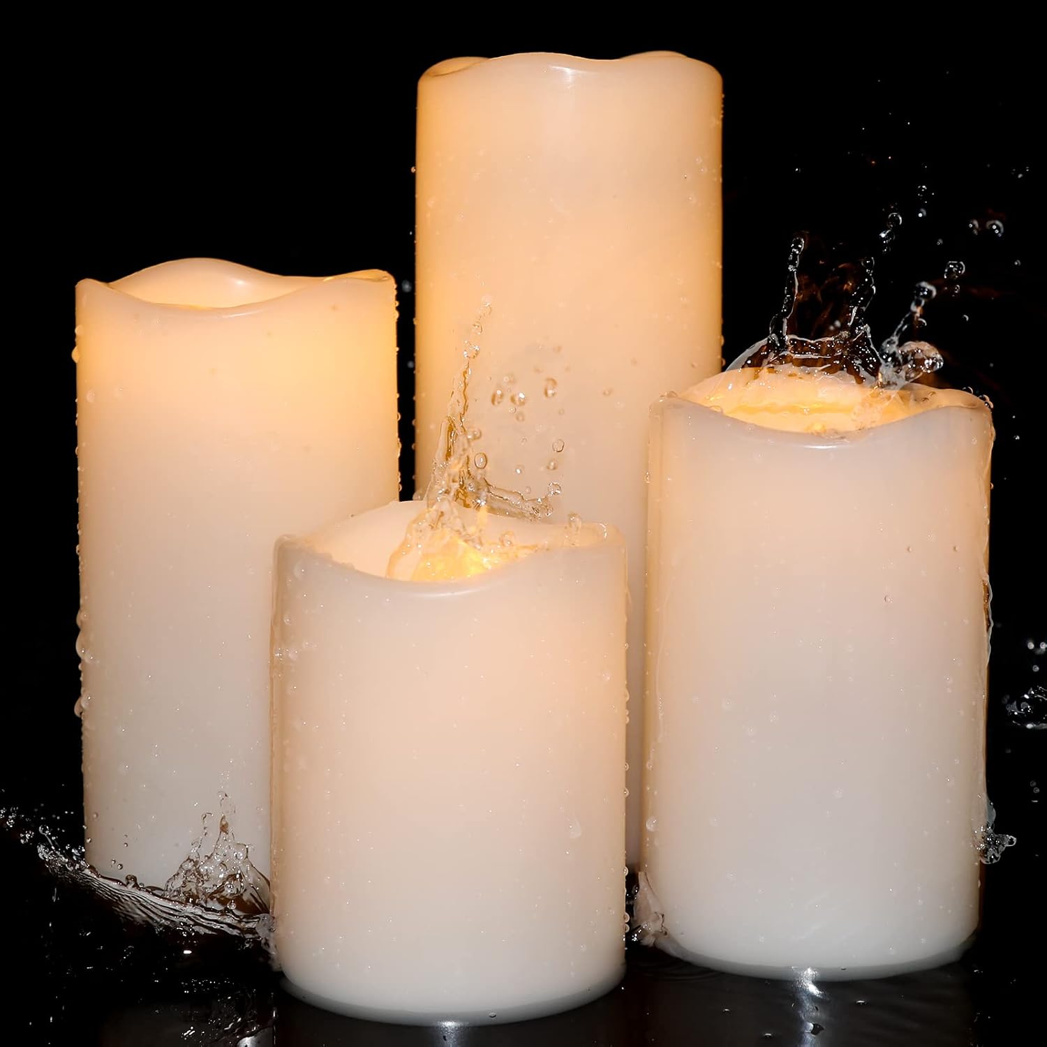 Amazon.com: Wondise Waterproof Outdoor Flameless Candles with Timer ...