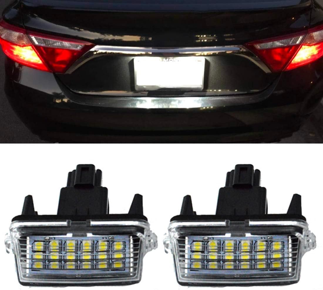 Amazon.com: Leesoot 2 Pcs Error Free Xenon White LED License Plate ...