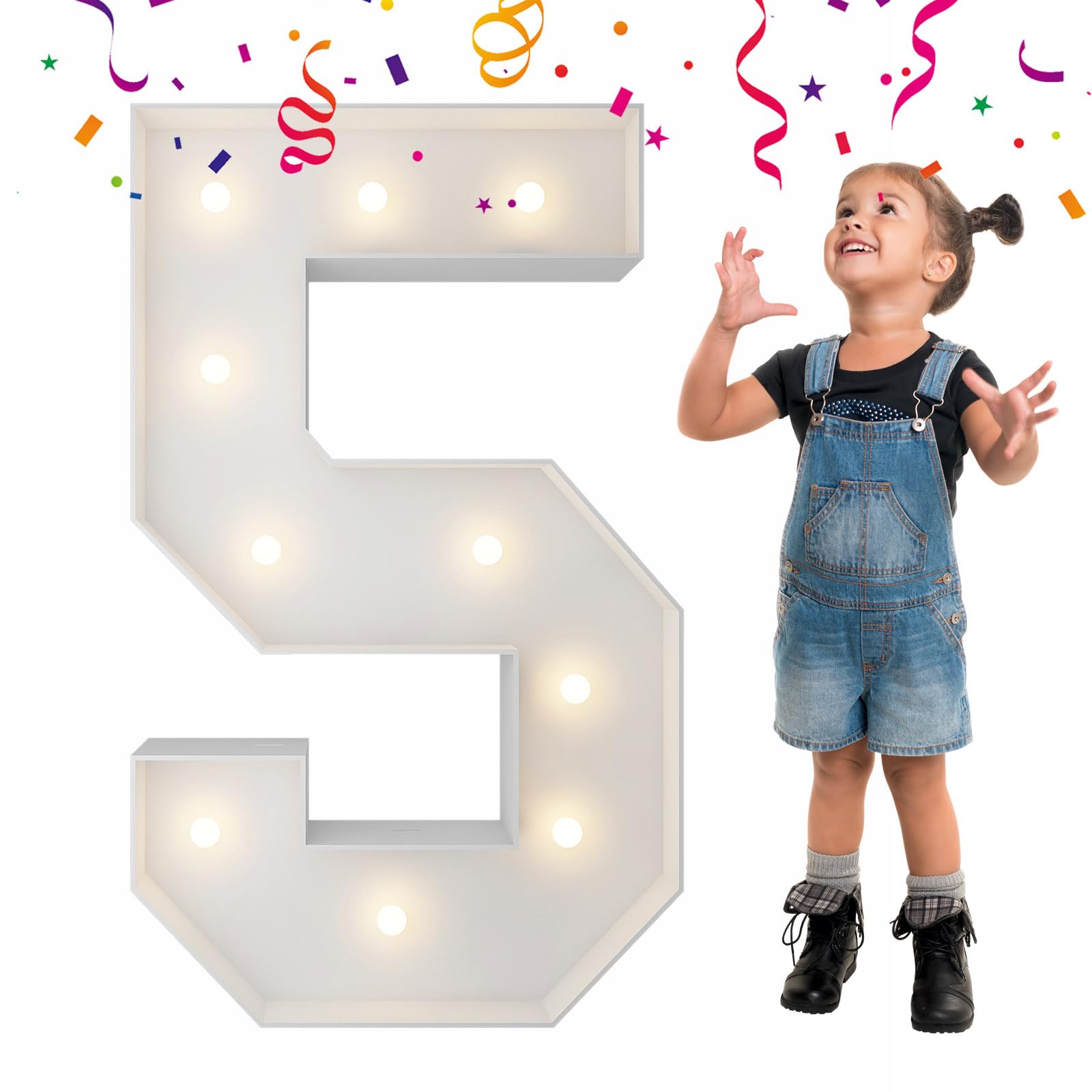 Amazon.com: 3FT Light Up Numbers Letters, Mosaic Numbers for Balloons ...