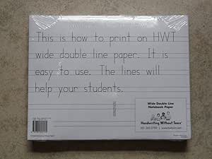 Amazon.com : Handwriting Without Tears: Wide Double Line Notebook Paper 500 Sheets : Classroom ...