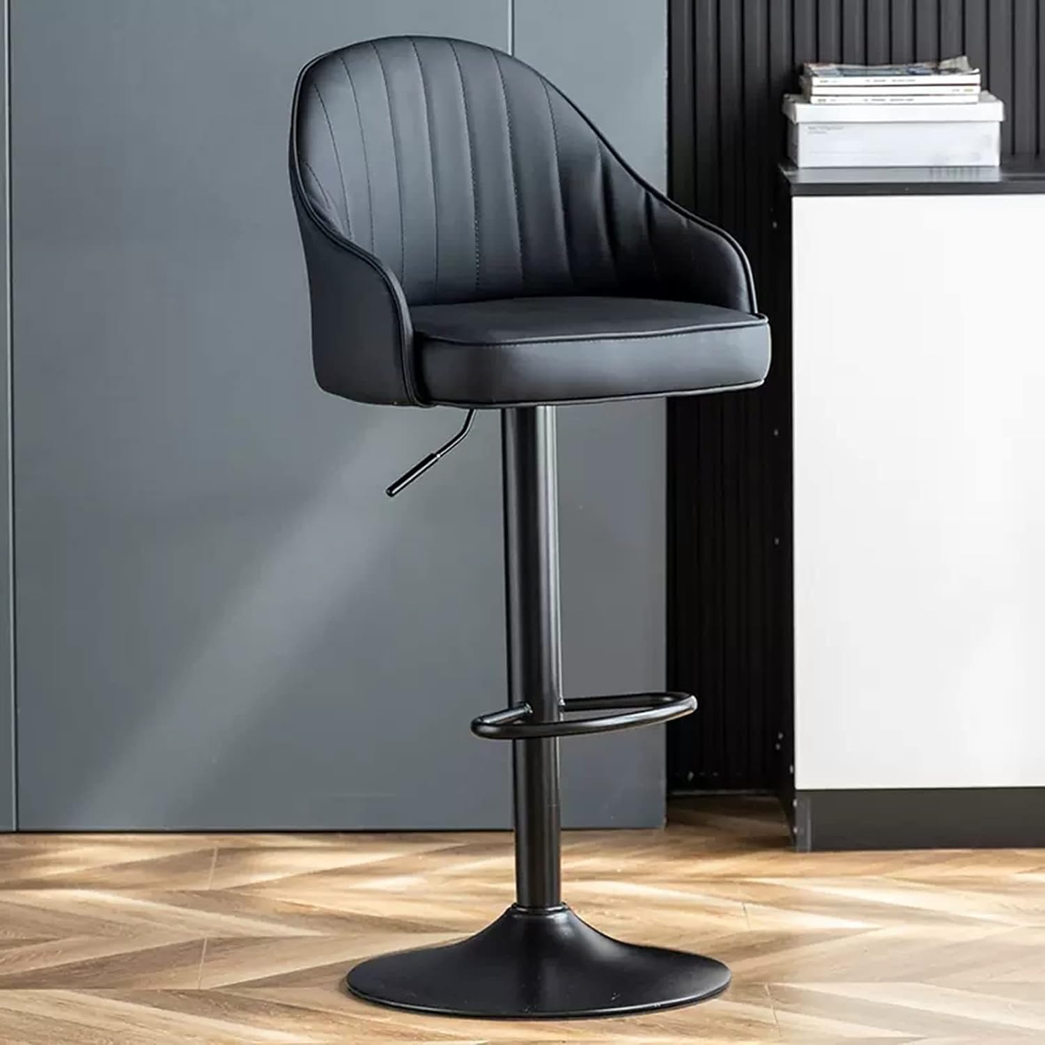 Amazon.com: KAMPCO Swivel Bar Stool Adjustable Airlift Counter Height ...