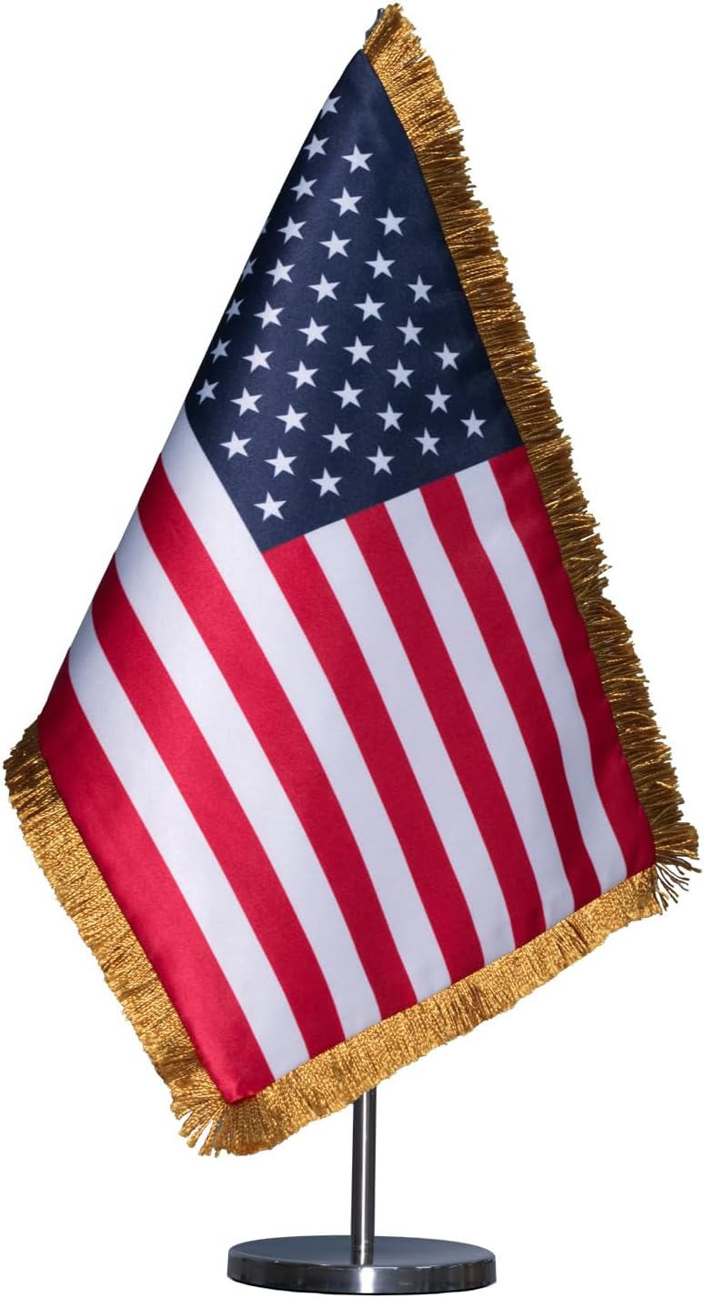 Amazon.com: G128 American USA Deluxe Desk Flag Set | 8.5x5.5 In ...