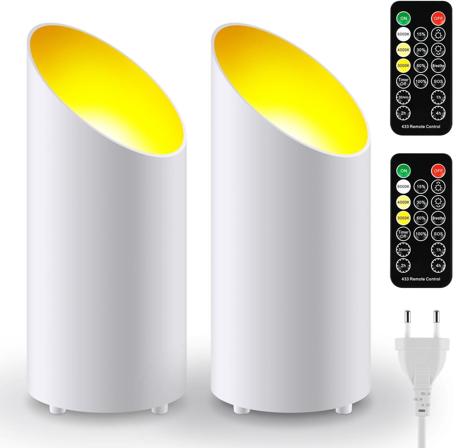 charlique® LED Uplight Spot (2 pièces) noir, 6W, spot de sol, lampe de ...